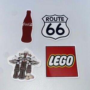 Lego | Art | 4 Decal Stickers Cocacola 2 Route 66 3 Lego 4 Cocacola ...